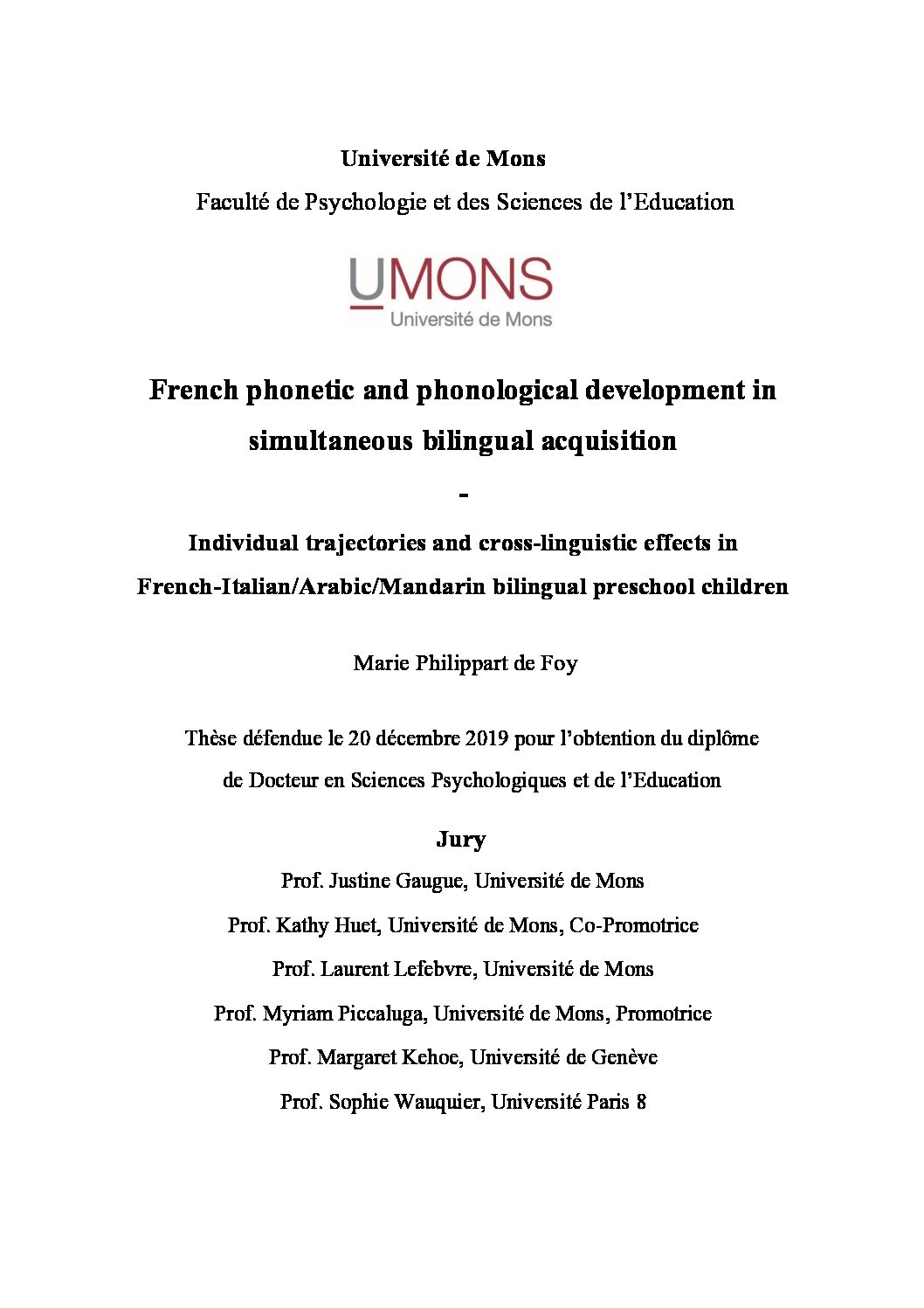 CFF 1.0 - Université de Mons - France